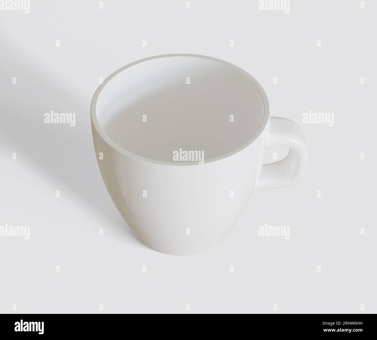 Cup White Color and Realistic Texture Rendered by 3D software Stock ...