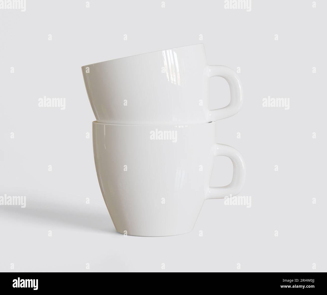 Cup White Color and Realistic Texture Rendered by 3D software Stock ...