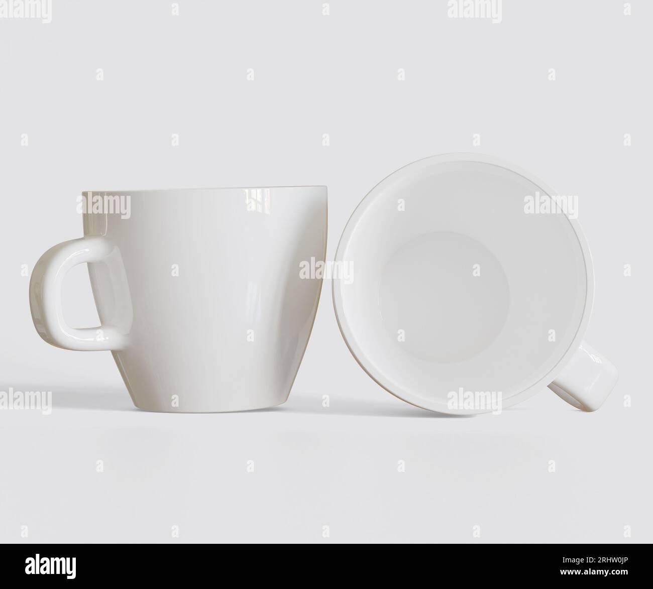 Cup White Color and Realistic Texture Rendered by 3D software Stock ...