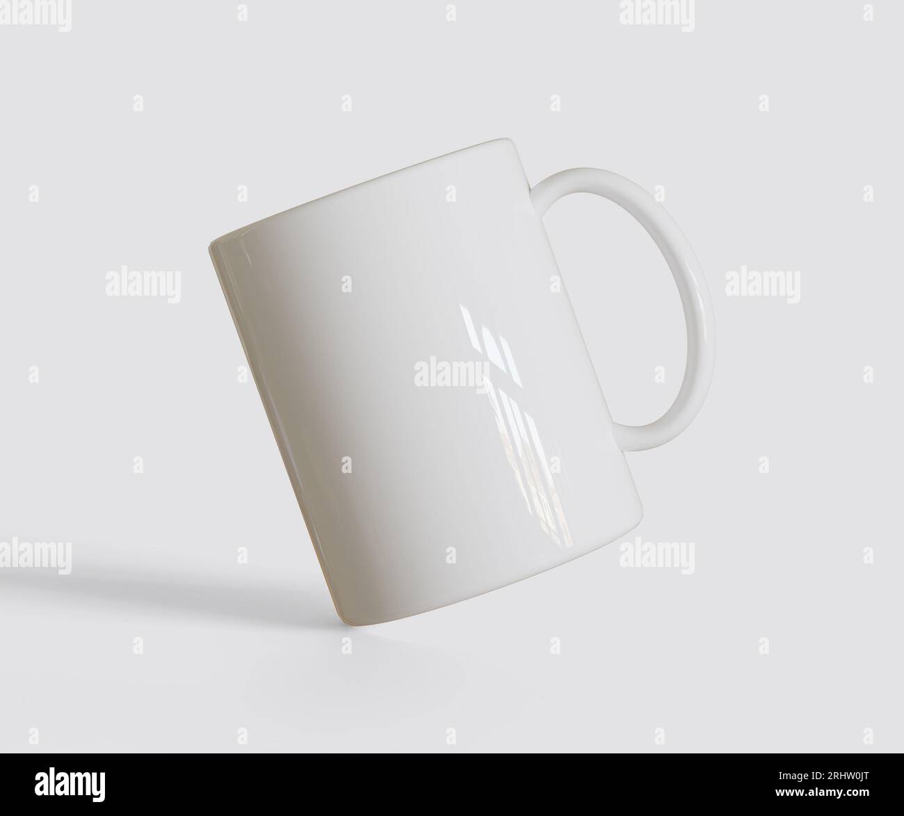 Mug white color and realistic texture rendered with color rendered by ...