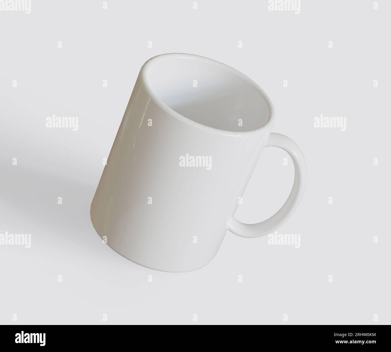 Mug white color and realistic texture rendered with color rendered by ...