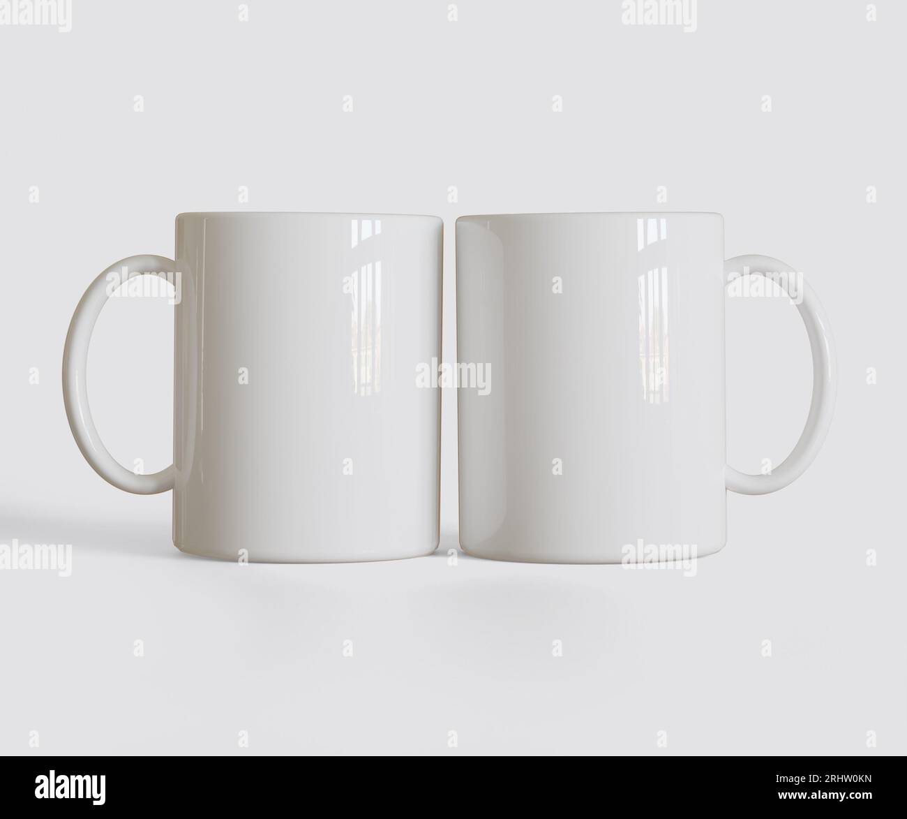 Mug white color and realistic texture rendered with color rendered by ...