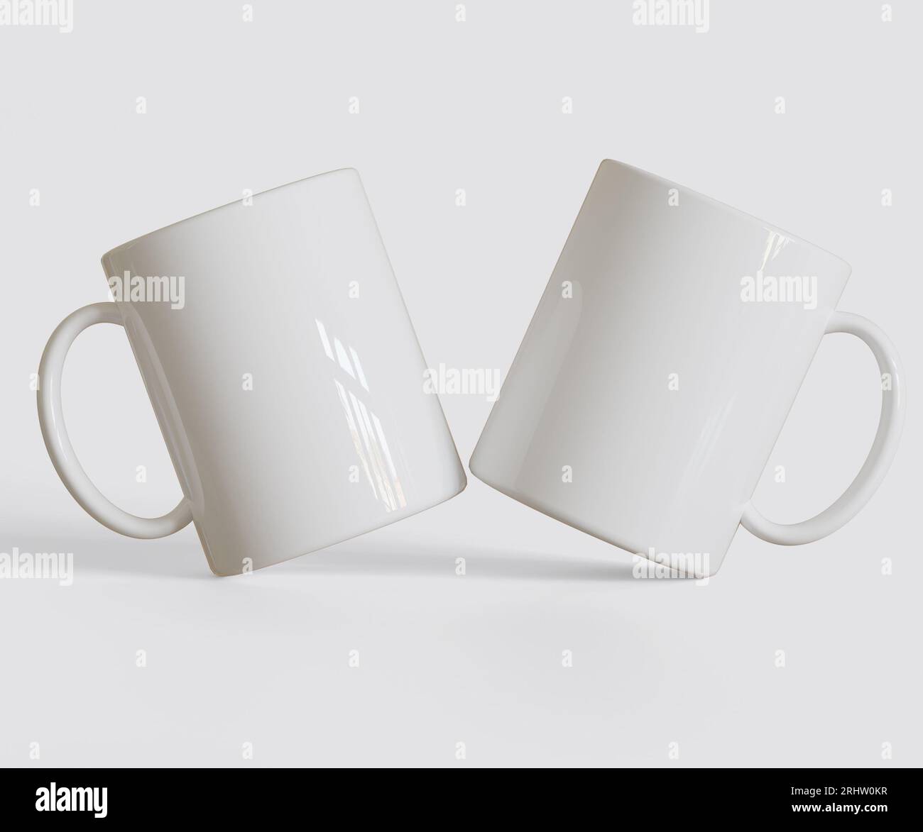 Mug white color and realistic texture rendered with color rendered by ...