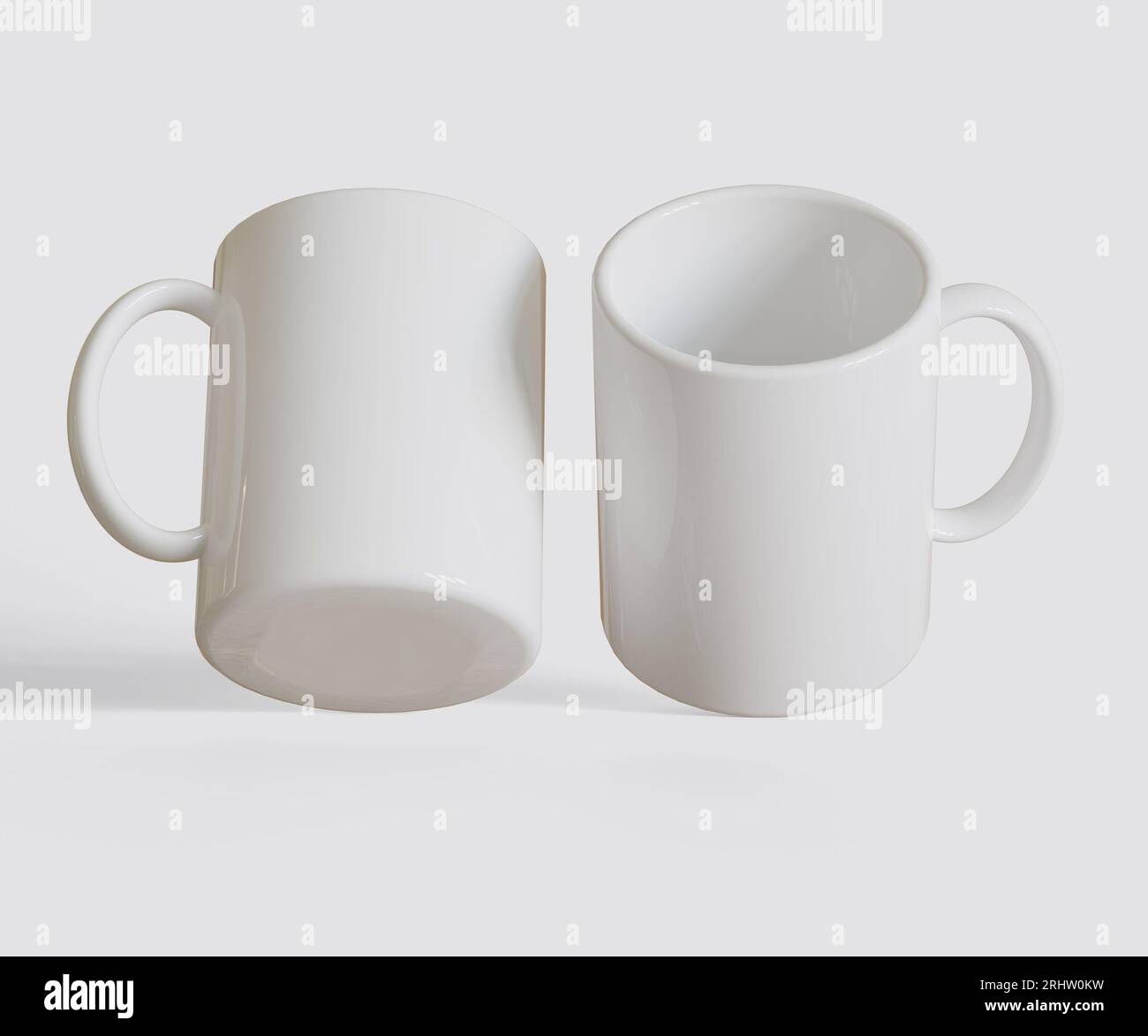 Mug white color and realistic texture rendered with color rendered by ...
