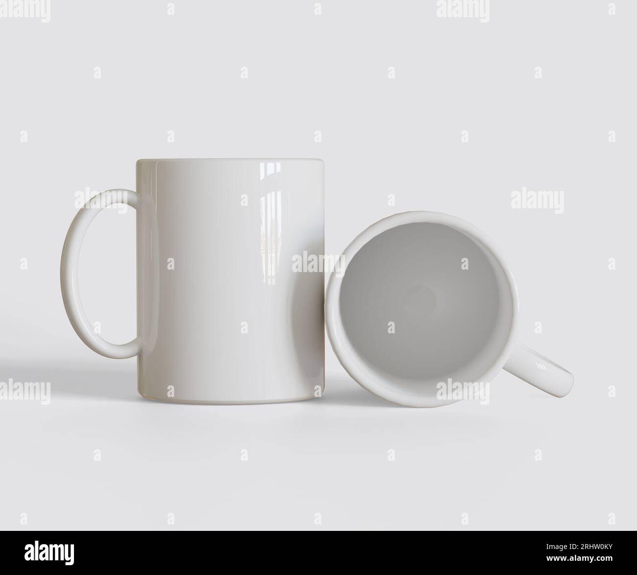 Mug white color and realistic texture rendered with color rendered by ...