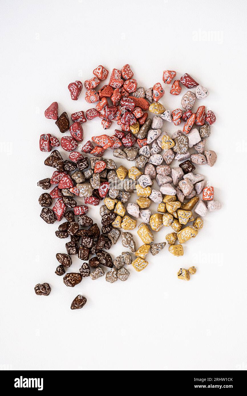 Chocolate candy pebbles. Yummy sweets collection Stock Photo - Alamy