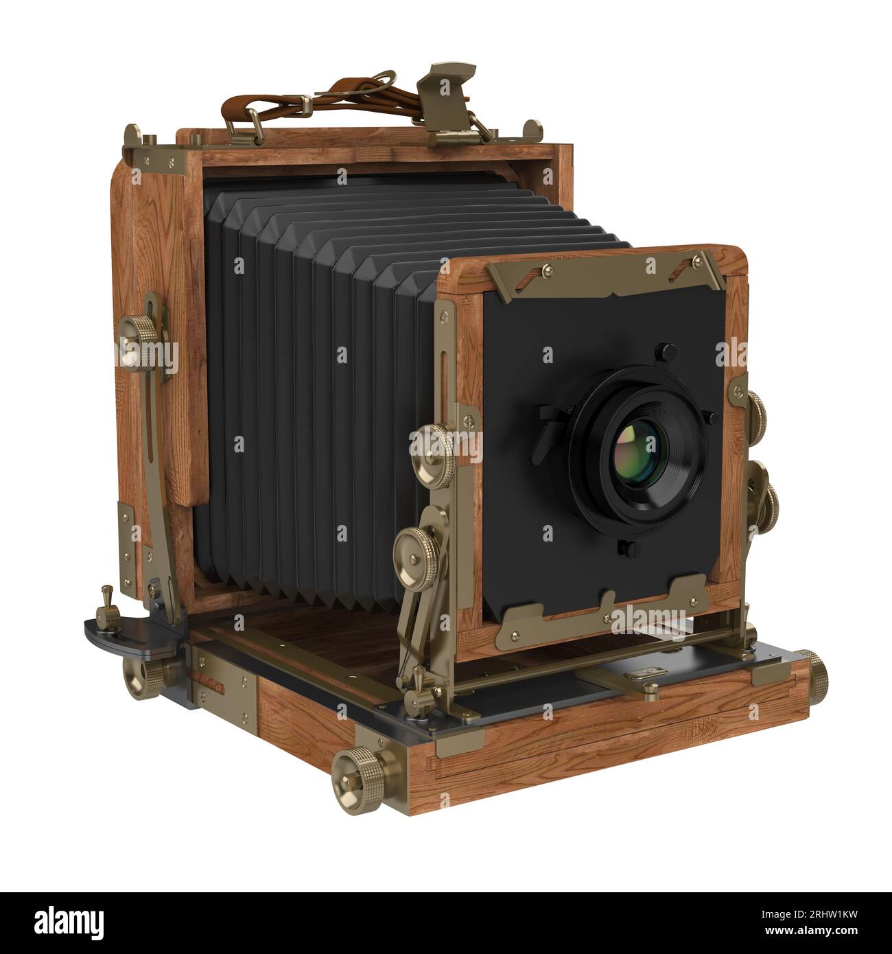 Camera Wooden Retro Isolated Stock Photo - Alamy
