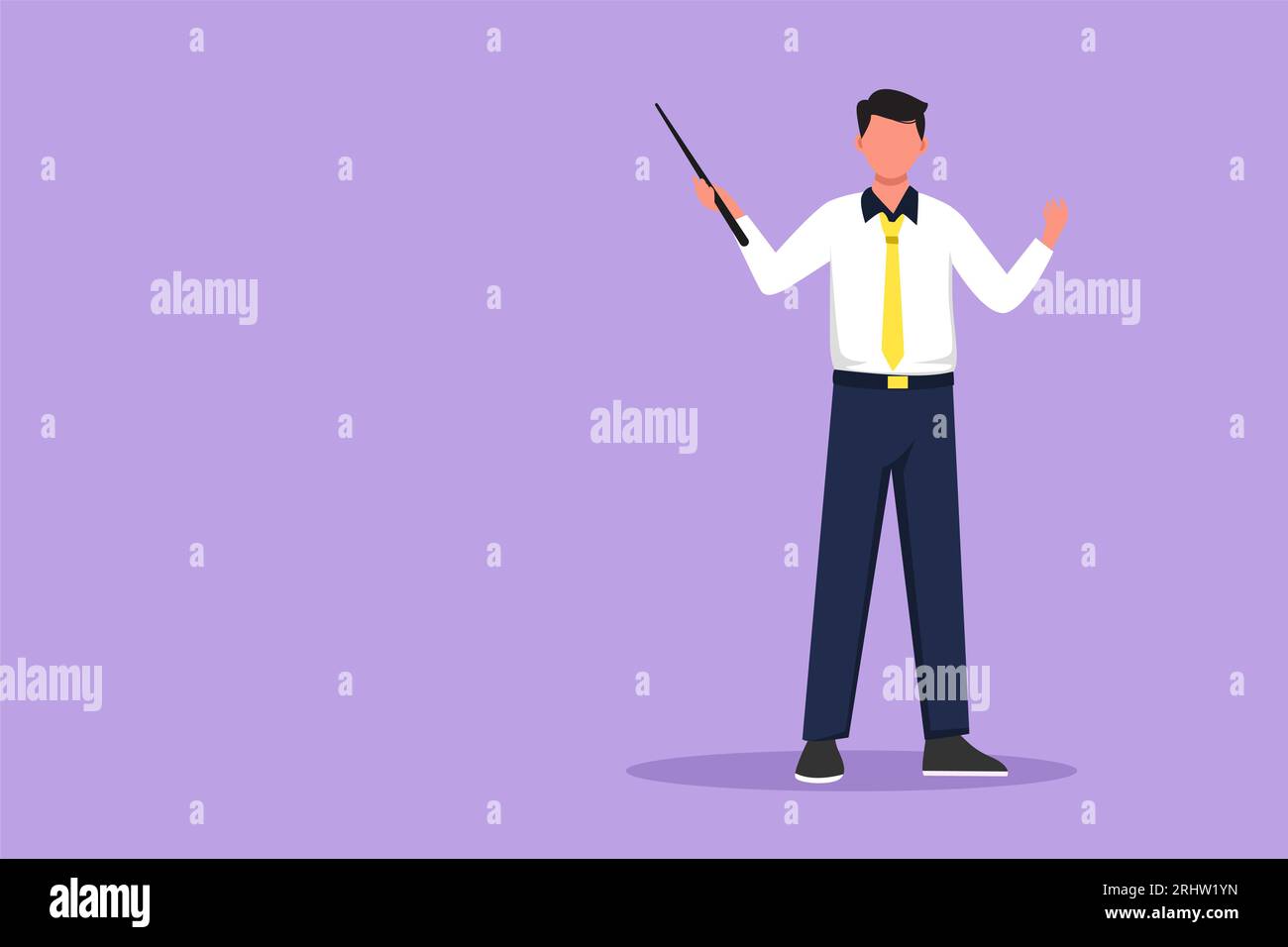 Cartoon smart male teacher standing hi-res stock photography and images ...