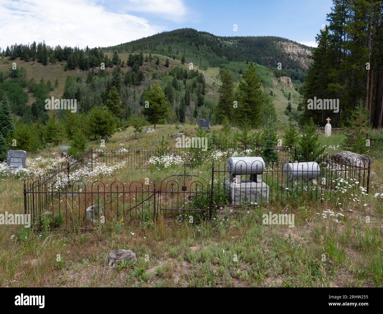 The Greenwood Cemetery is shown in Red Cliff, Colorado on July 29, 2023 ...