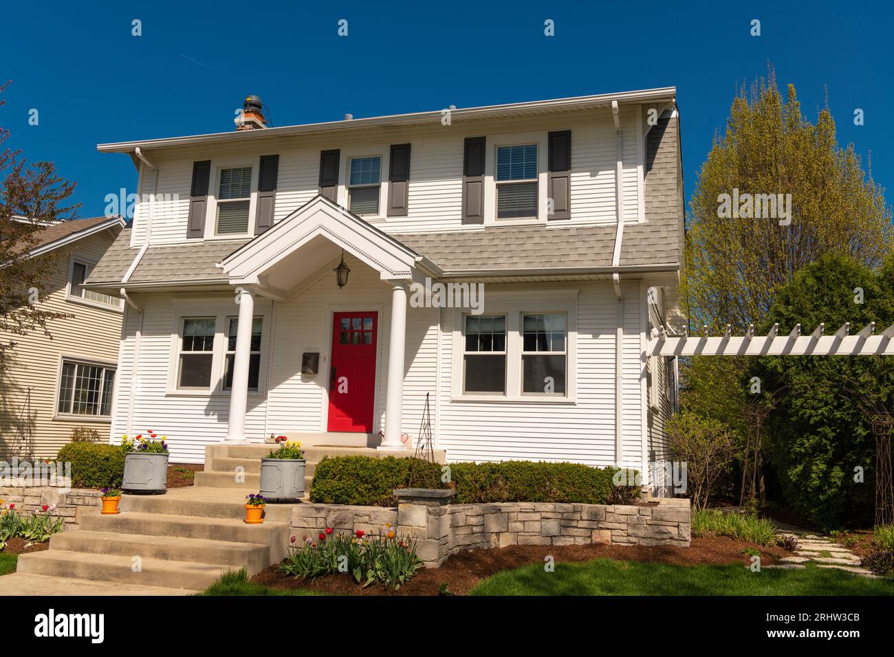 suburban house architecture. architecture concept. property in ...