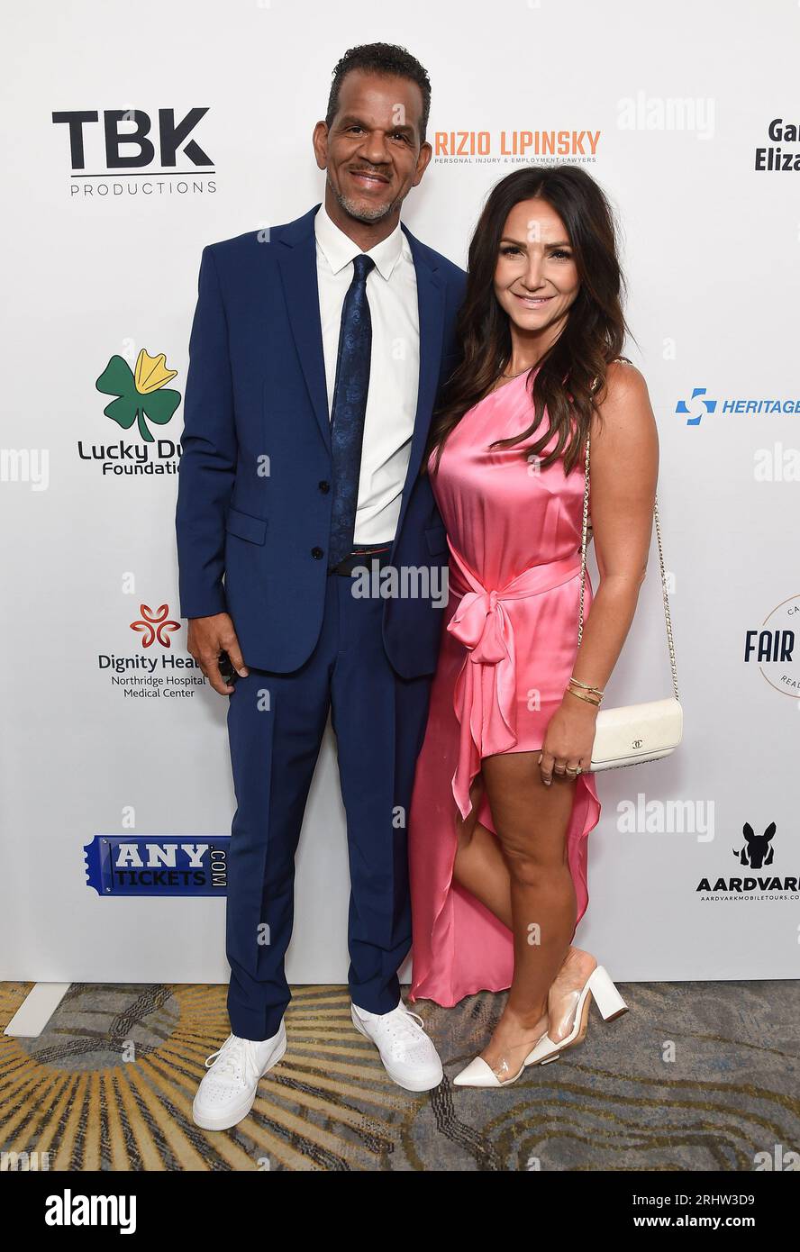 Beverly Hills, USA. 18th Aug, 2023. Andre Reed and Cyndi Reed arriving ...