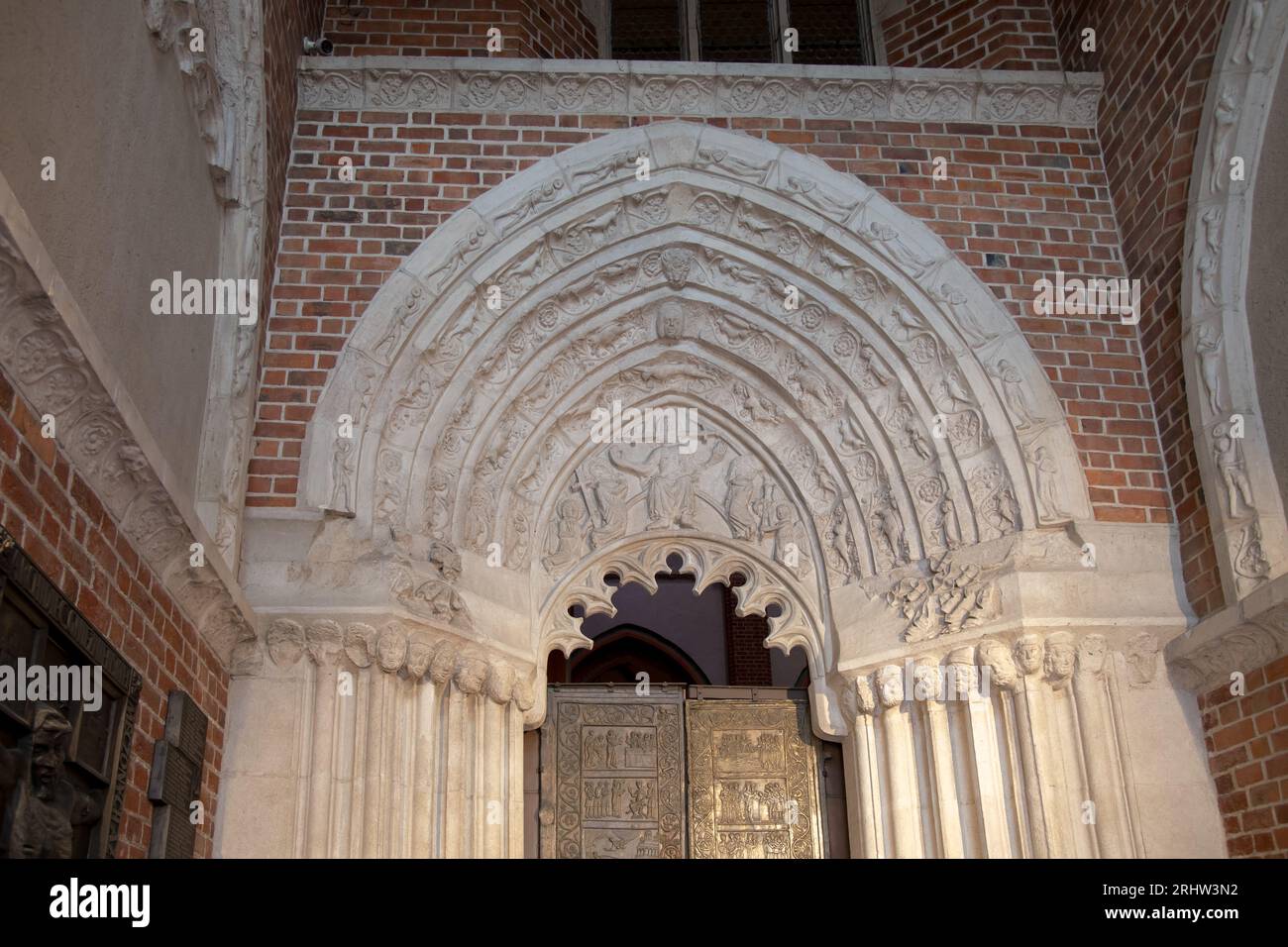 Gniezno Doors (Drzwi Gnieznienskie), decorated with bas-relief scenes ...