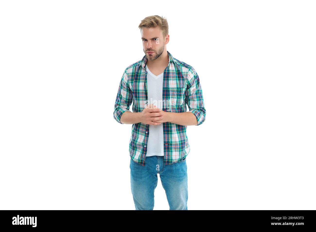 millennial guy isolated on white. millennial guy on background ...