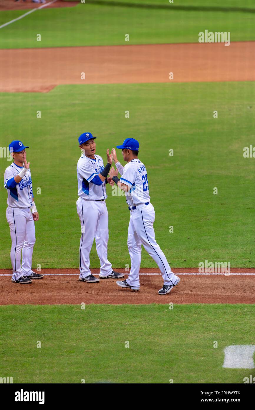 Baseball game Fubon Guardian versus Brothers in Taipei Stock Photo - Alamy
