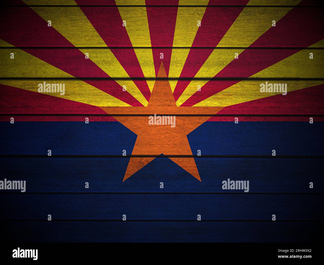 Wooden Arizona flag background. 3d illustration Stock Photo - Alamy