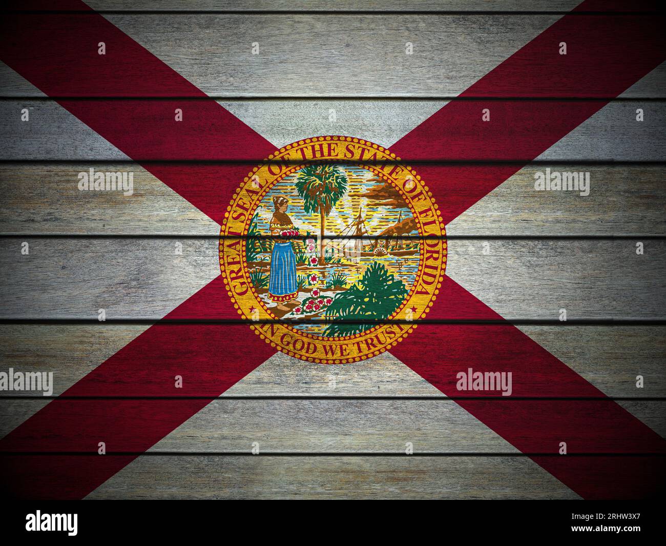 Wooden Florida flag background. 3d illustration Stock Photo - Alamy