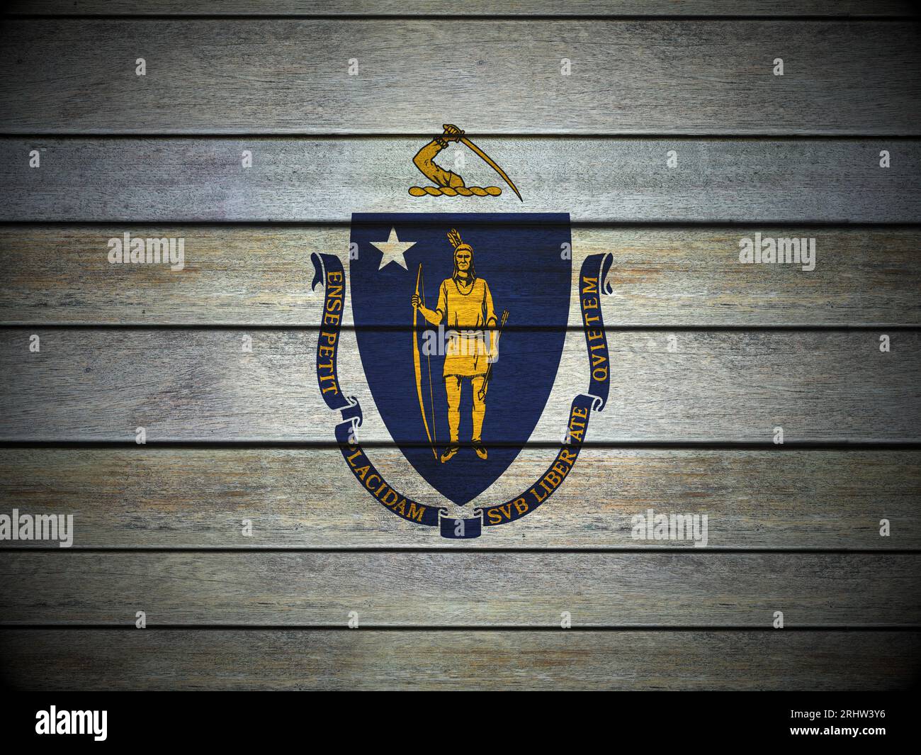 Wooden Massachusetts flag background. 3d illustration Stock Photo - Alamy