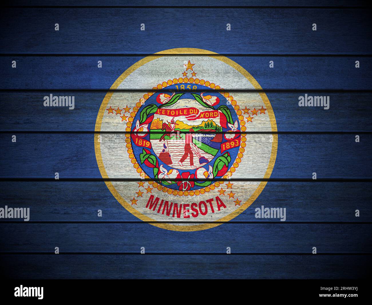 Wooden Minnesota flag background. 3d illustration Stock Photo - Alamy