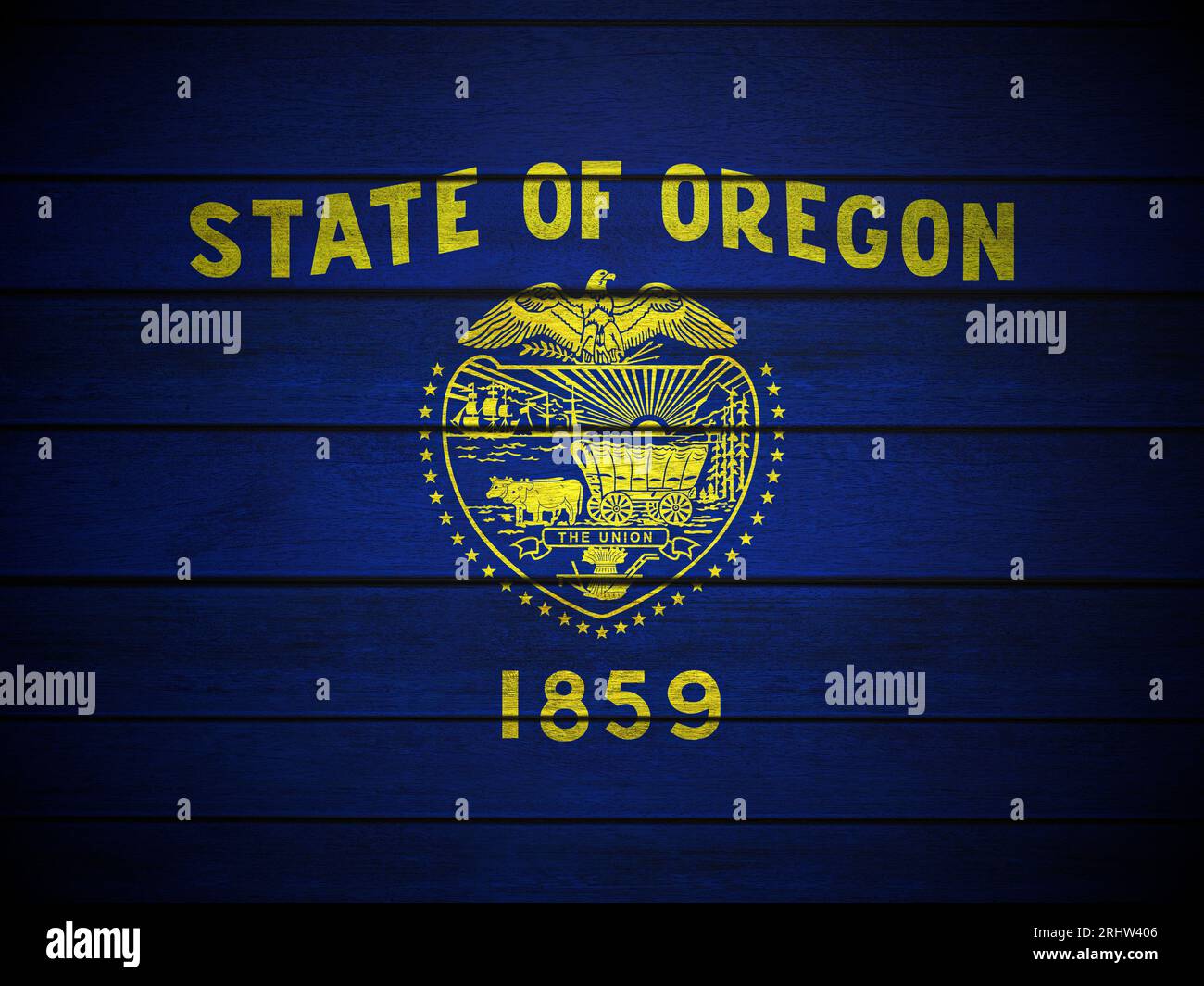 Wooden Oregon flag background. 3d illustration Stock Photo - Alamy