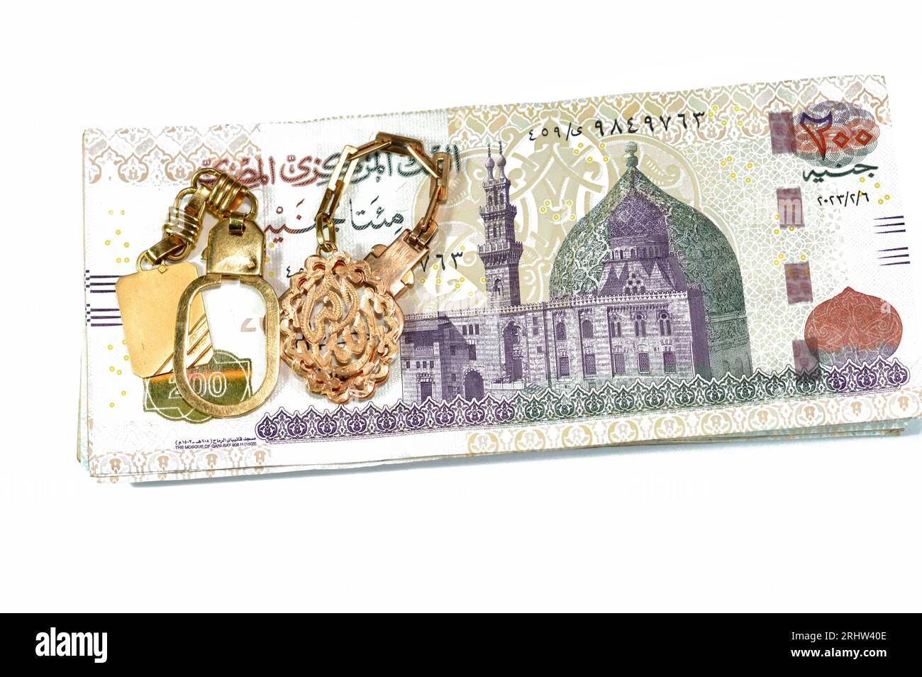 Text money on golden Cut Out Stock Images & Pictures - Alamy