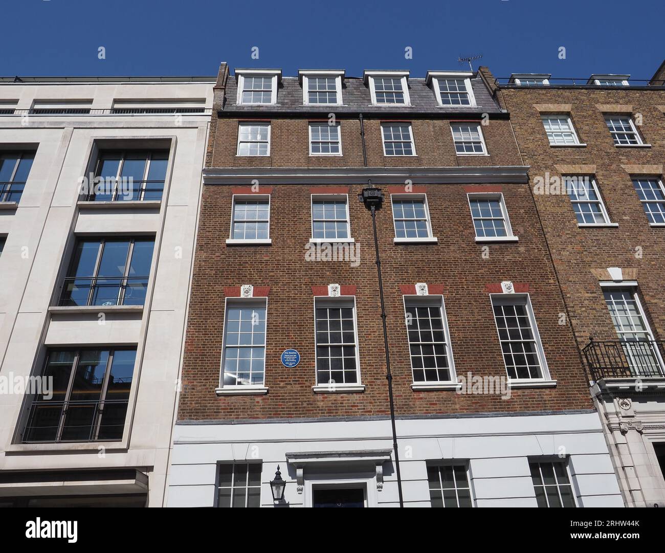 LONDON, UK - JUNE 07, 2023: Savile Row where the Beatles played their ...