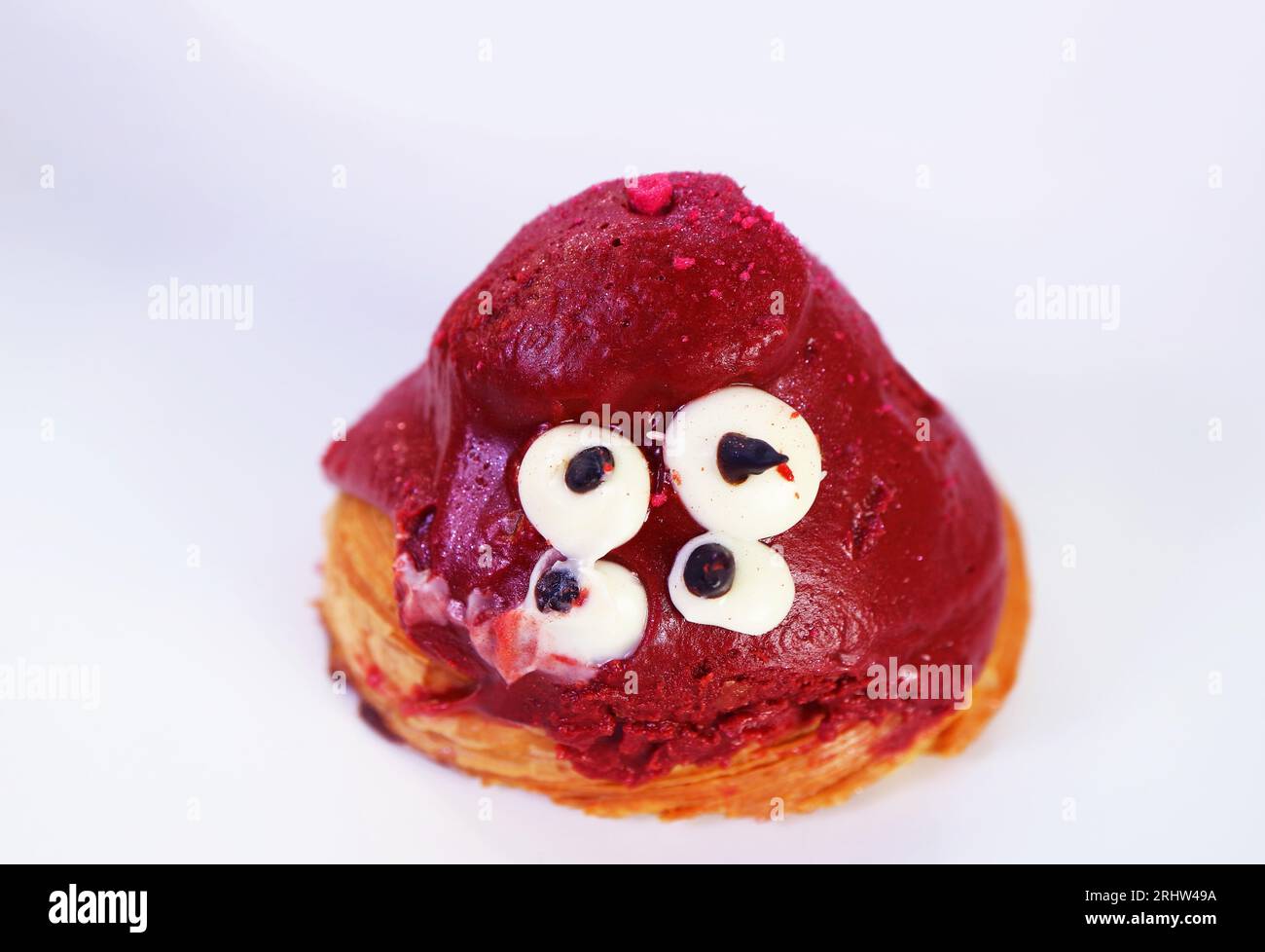 Closeup of Halloween Monster Sugar Glazed Croissants Isolated on White ...