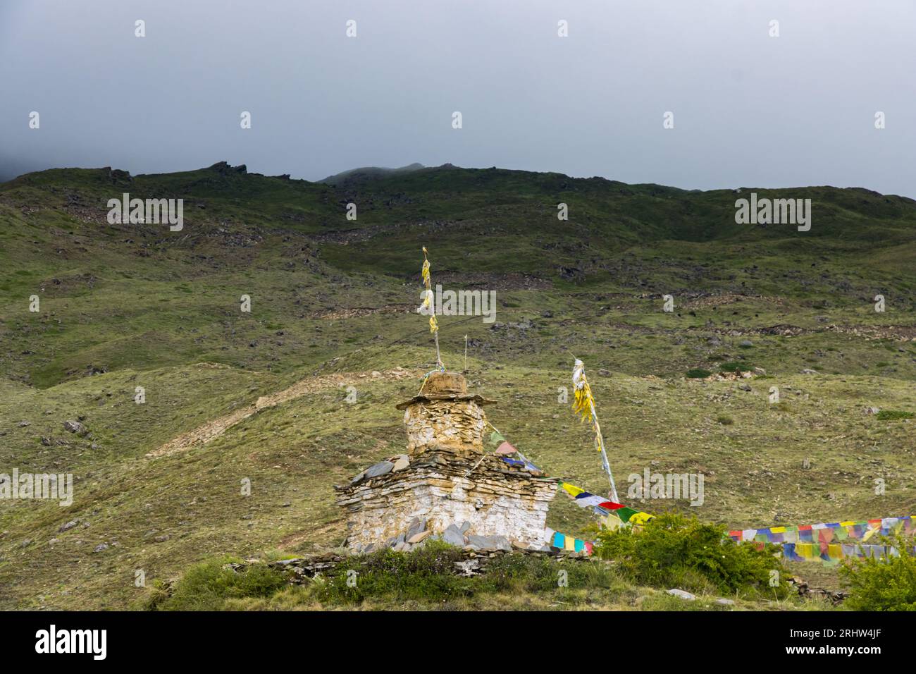 Muktinath Village captured from Muktinath Temple in Jomsom Village of ...