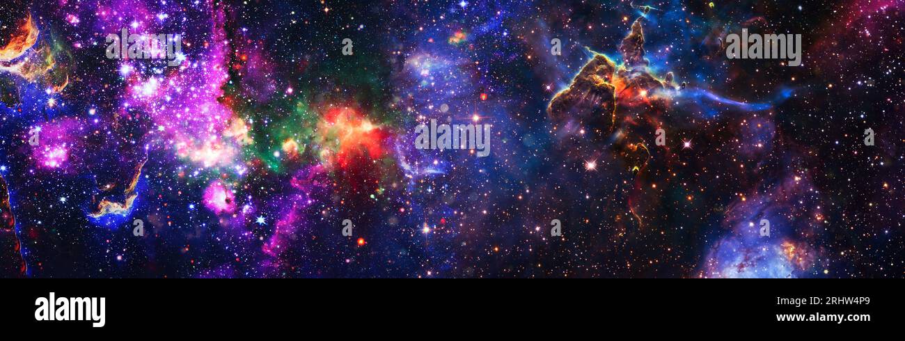 Panorama universe space beautiful science fiction wallpaper . Elements ...