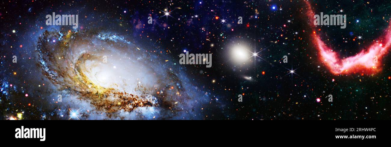Galaxy and light. Planets, stars and galaxies in outer space showing ...