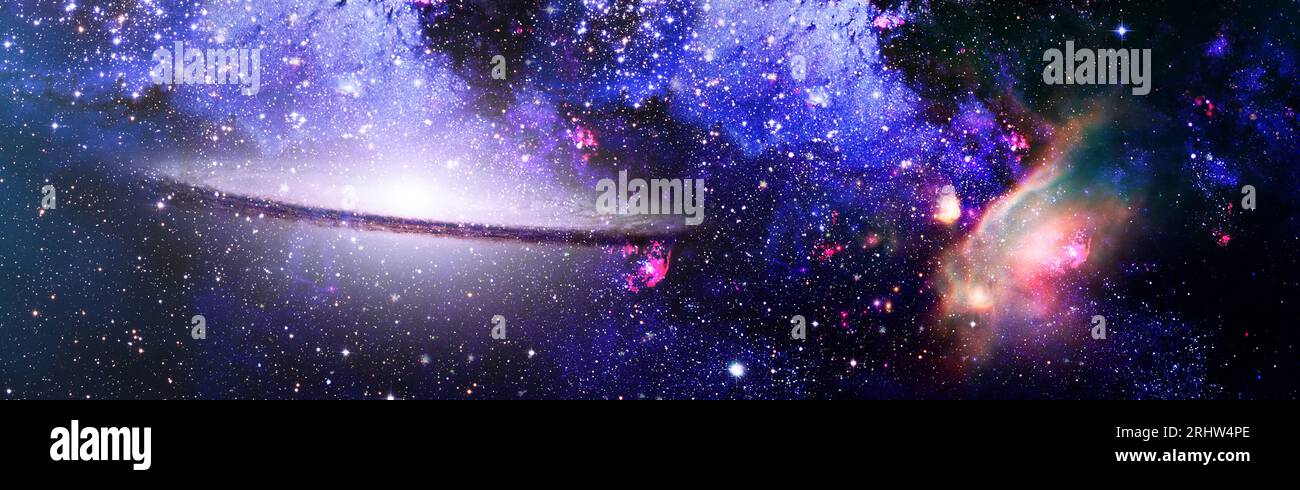 Panorama. Horizontal view for a glass panels . Template banner ...