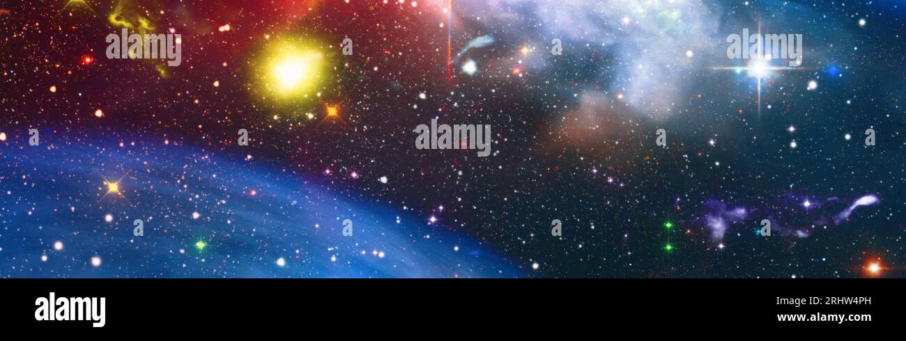 Panorama universe space beautiful science fiction wallpaper . Elements ...