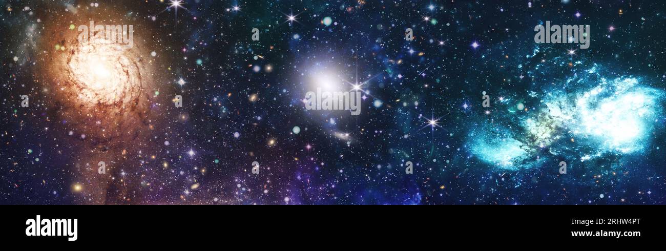 Galaxy and light. Planets, stars and galaxies in outer space showing ...