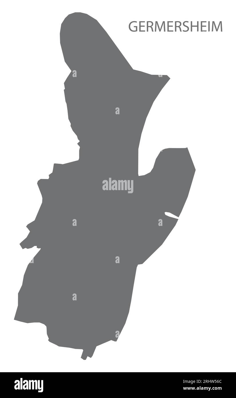 Germersheim German city map grey illustration silhouette shape Stock ...