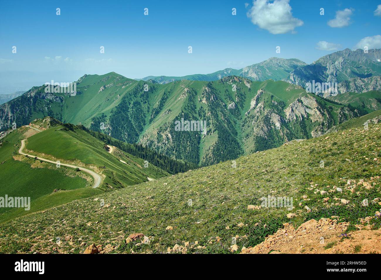 Moldo-Ashuu pass district of Son-Kul Region in western Kyrgyzstan Stock ...