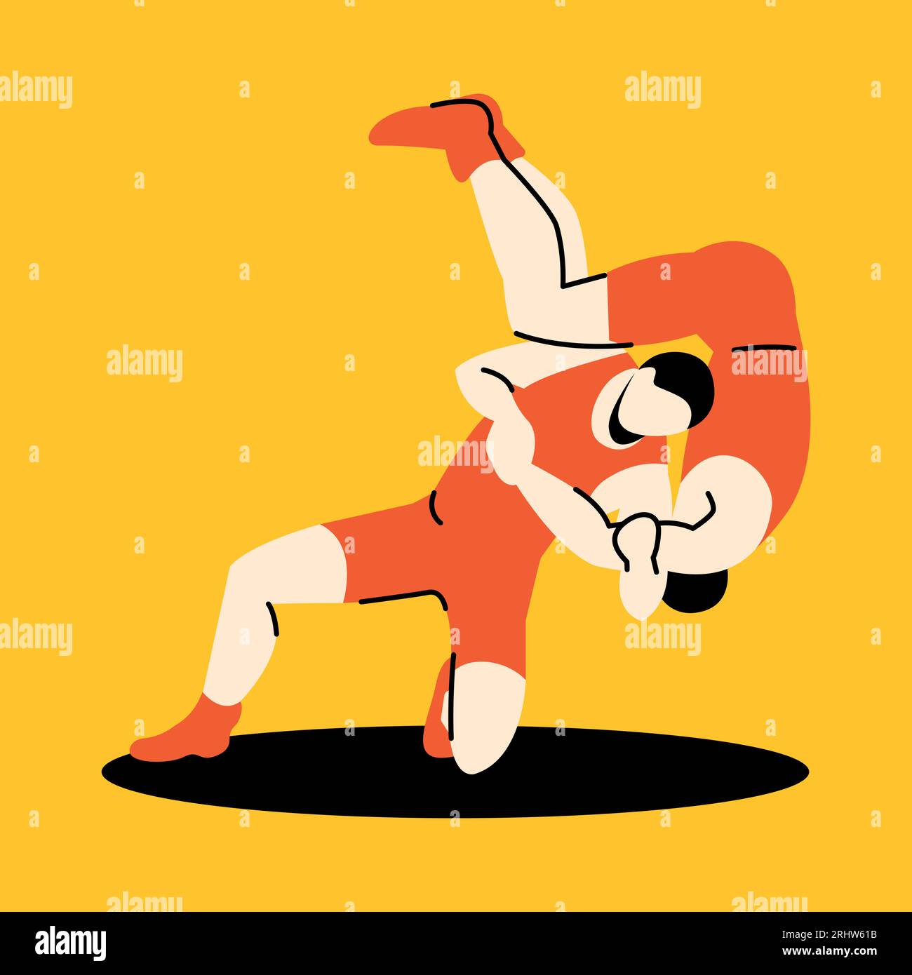 Glima players color concept Stock Vector Image & Art - Alamy