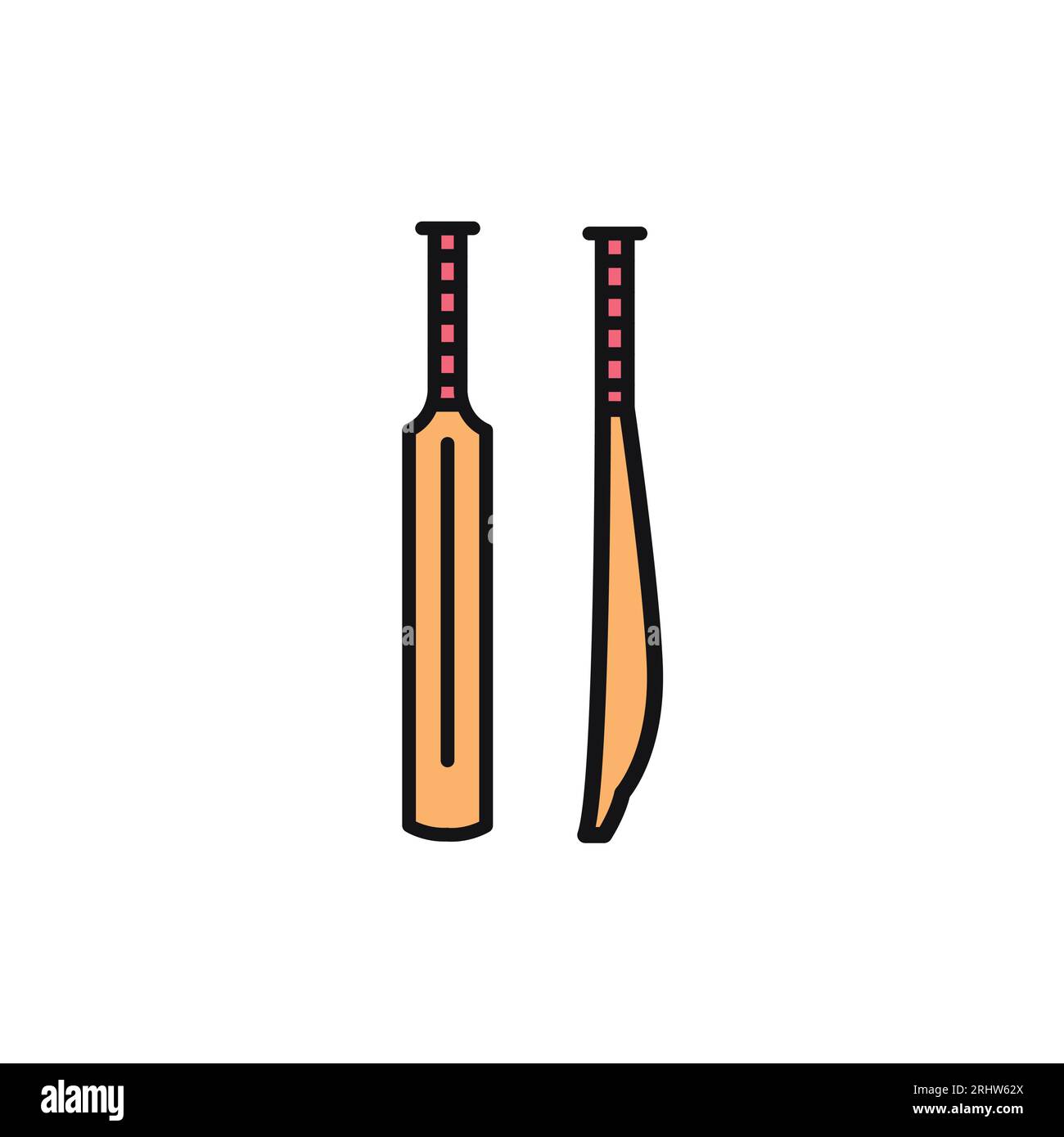 Cricket bat color line icon Stock Vector Image & Art - Alamy