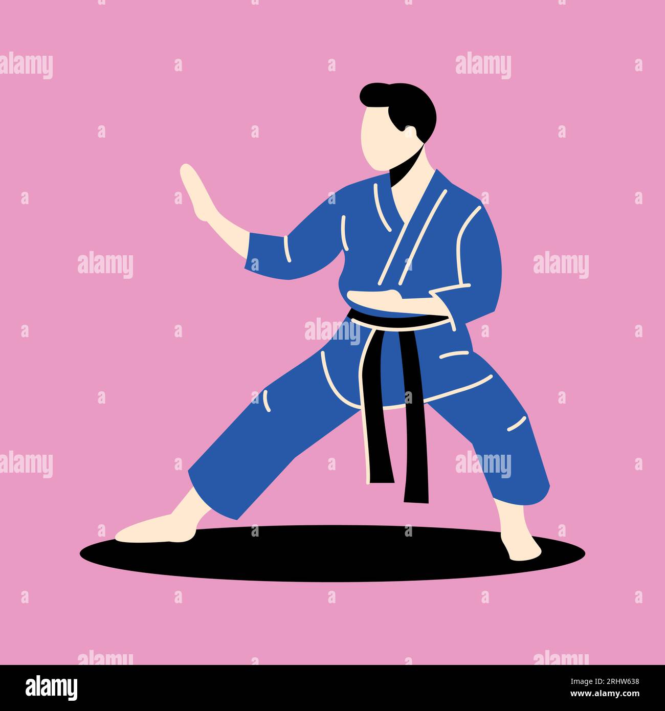 Karate player color concept Stock Vector Image & Art - Alamy