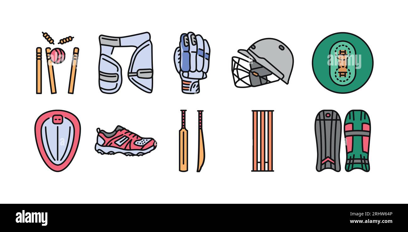 Cricket equipments hi-res stock photography and images - Alamy