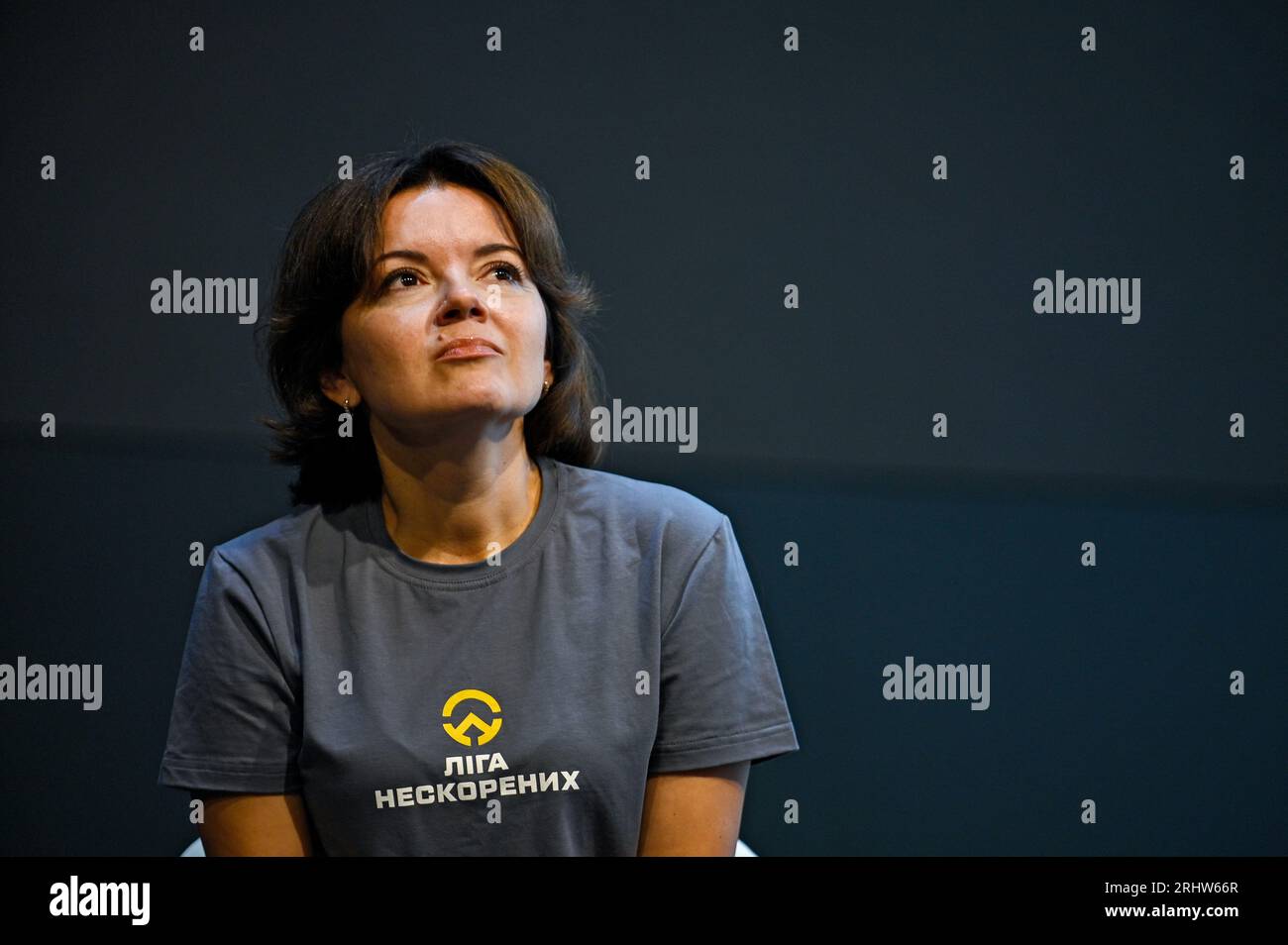 Non Exclusive: LVIV, UKRAINE - AUGUST 17, 2023 - Television presenter ...