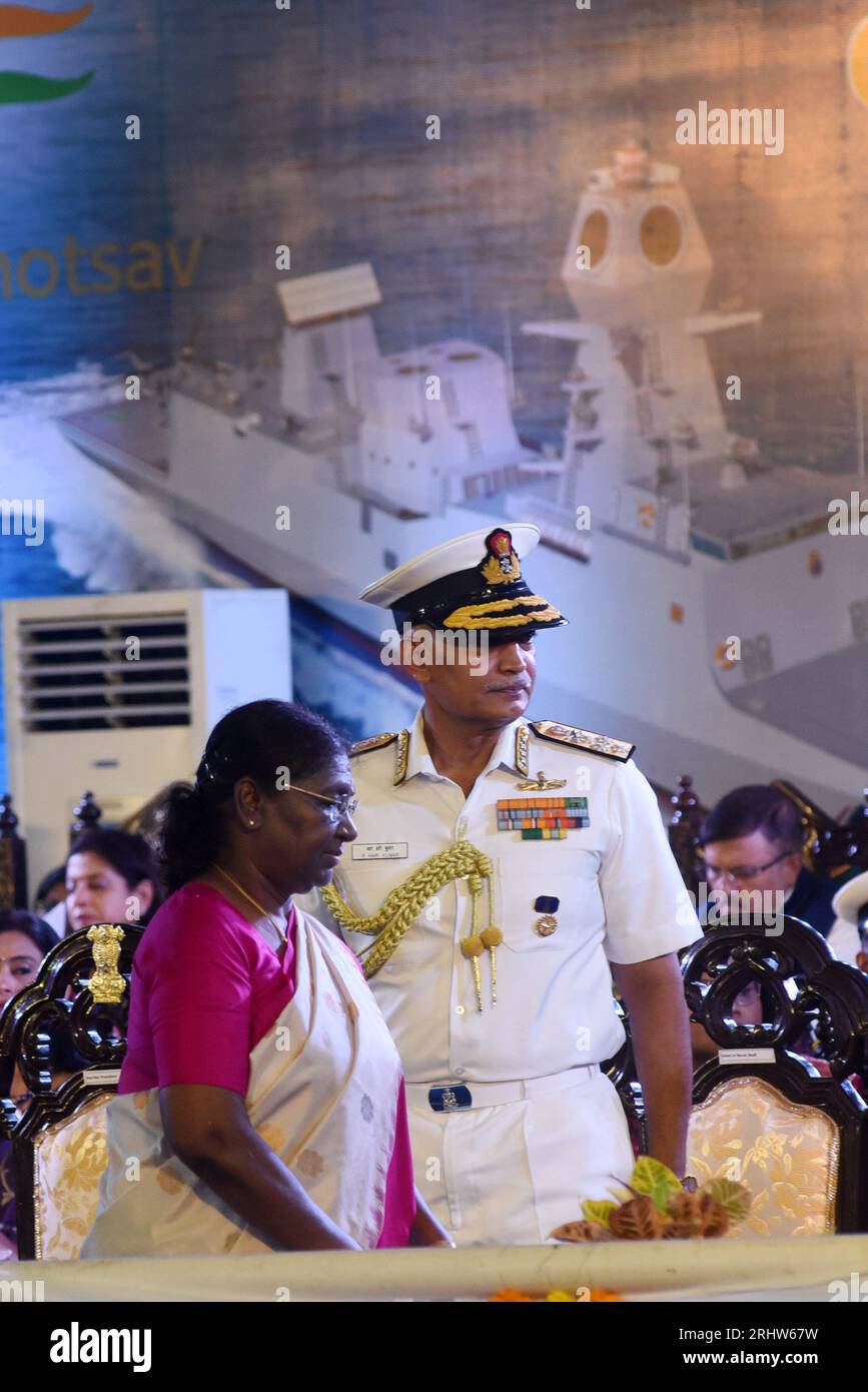 Non Exclusive: August 17,2023, Kolakata,India: Indian President Droupadi Murmu and Chief of the ...