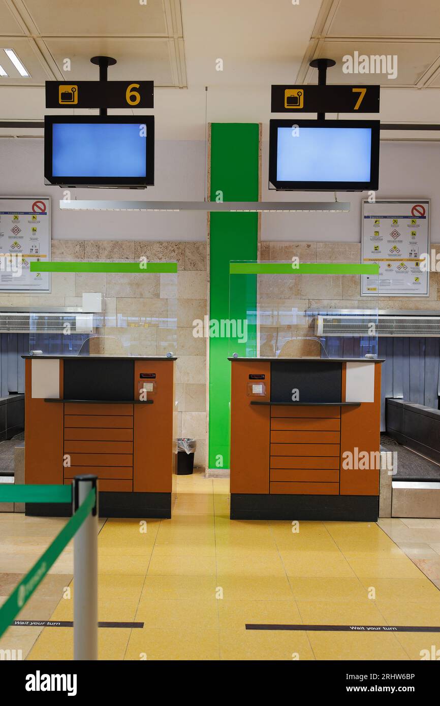 Aeroport Areas divided into Several numbered Lanes and used for Check ...