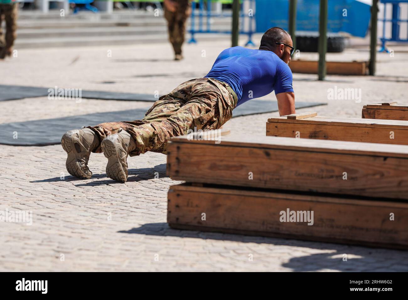 Military Boot Camp: Fitness Workout and Activities Stock Photo - Alamy