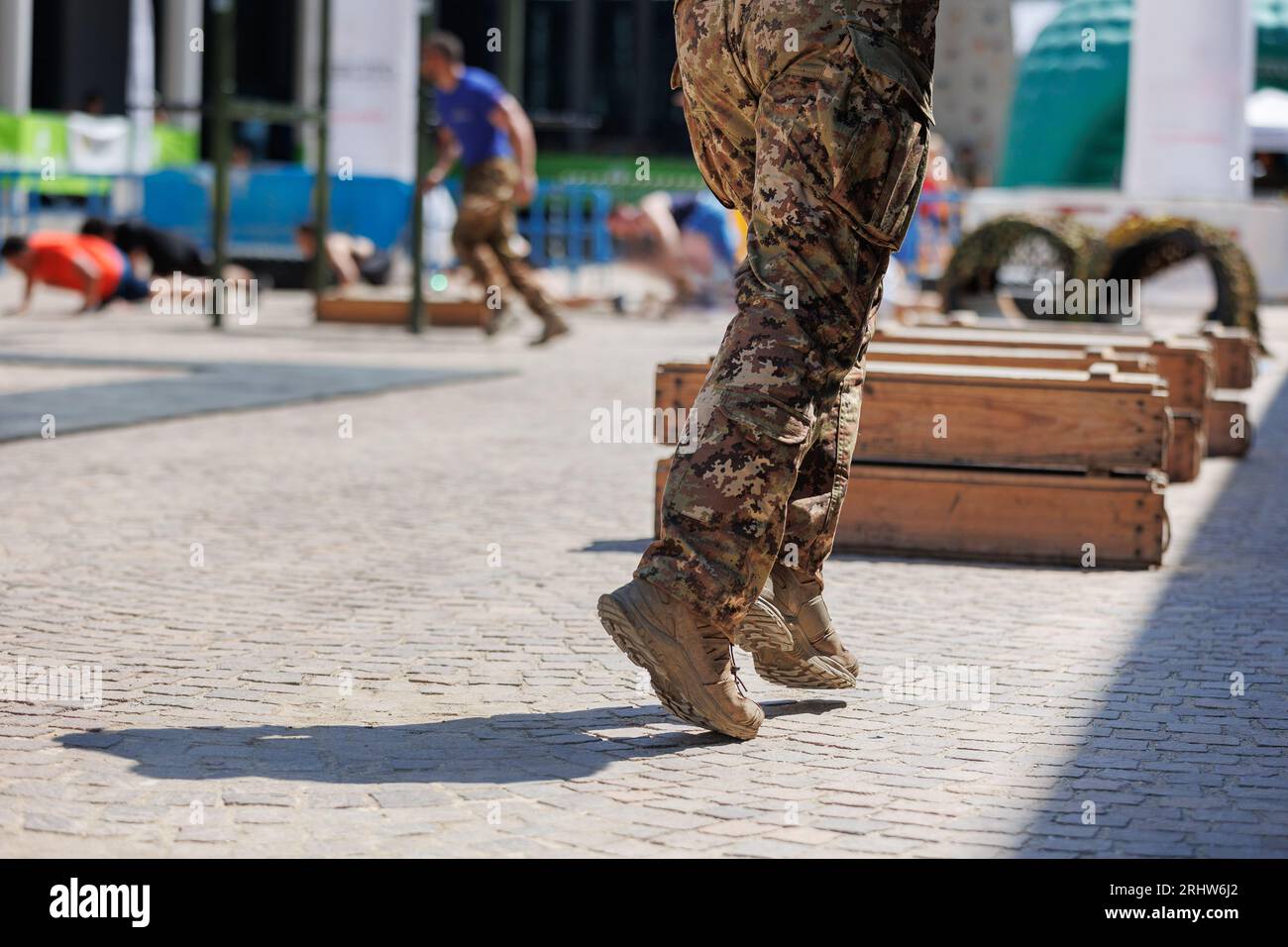 Military Boot Camp: Fitness Workout and Activities Stock Photo - Alamy