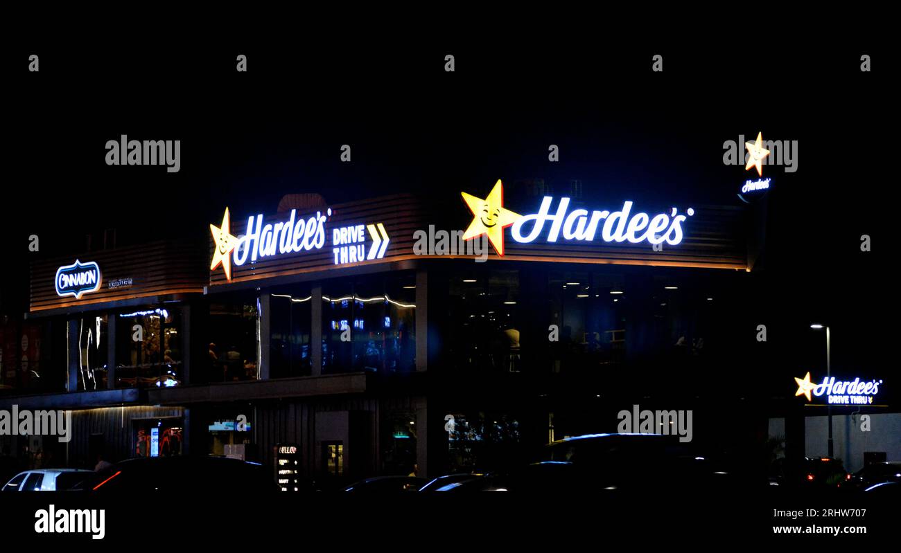 Cairo, Egypt, August 9 2023: Hardee's Restaurants LLC, an American fast ...