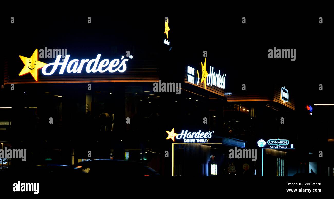 Cairo, Egypt, August 9 2023: Hardee's Restaurants LLC, an American fast ...