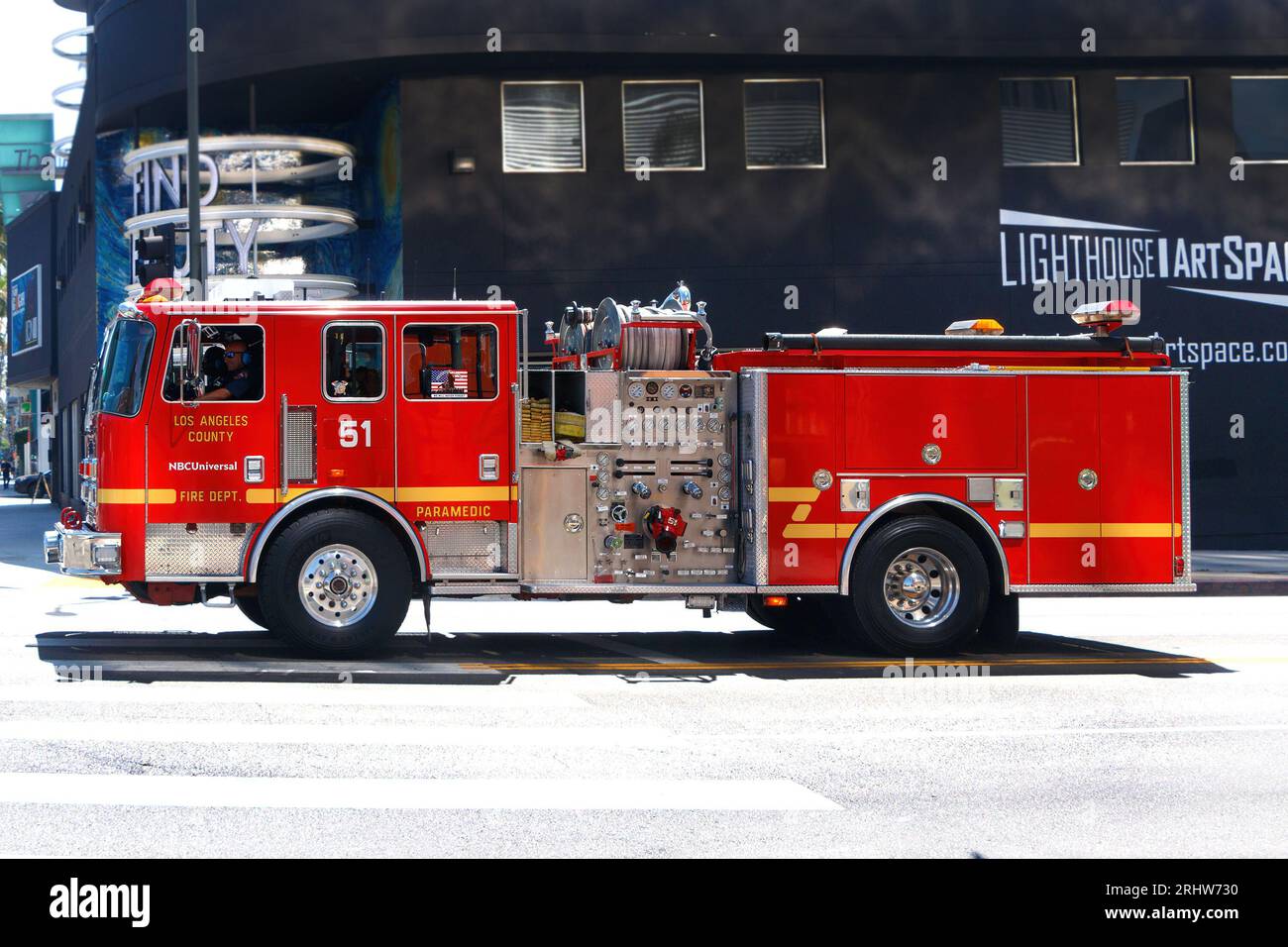 Fire appliance responding to call hi-res stock photography and images ...
