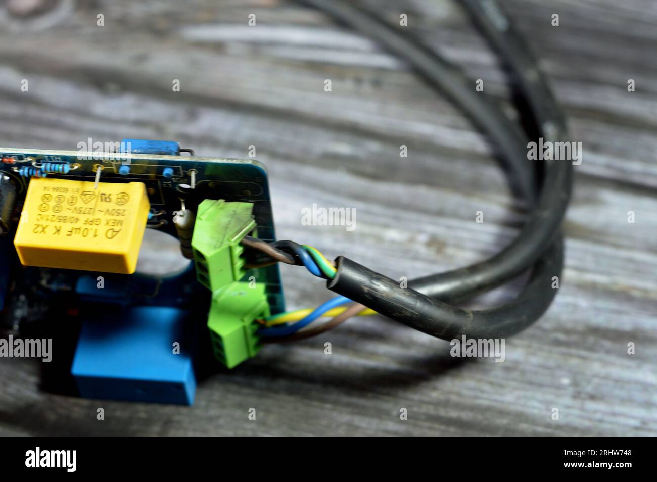 Cairo, Egypt, July 26 2023: Burnt water pump automatic pressure control ...