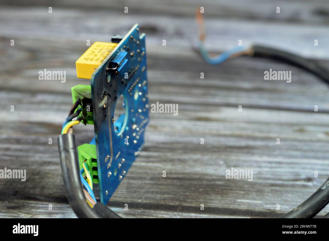 Cairo, Egypt, July 26 2023: Burnt water pump automatic pressure control ...