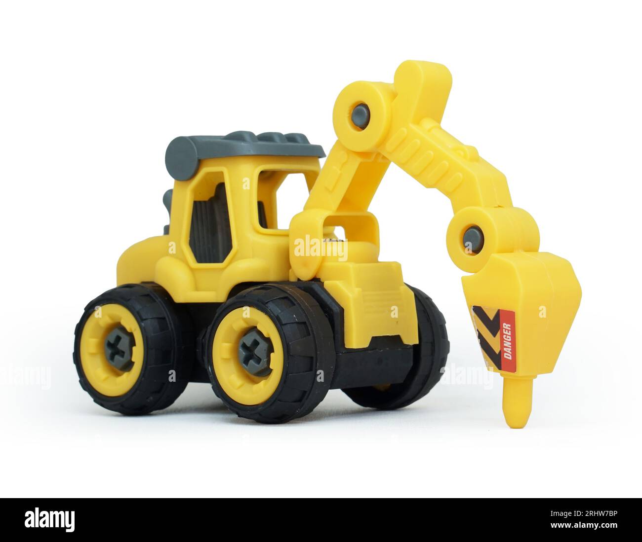 Side view excavator on Cut Out Stock Images & Pictures - Alamy