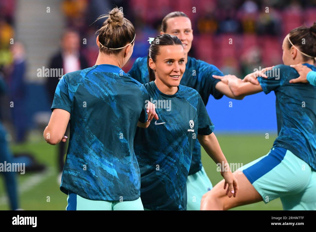 Brisbane, Australia. 19th Aug, 2023. Hayley Raso of Australia seen is ...